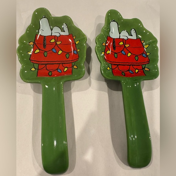 Peanuts | Dining | Peanuts Snoopy Christmas Spoon Rest X2 | Poshmark